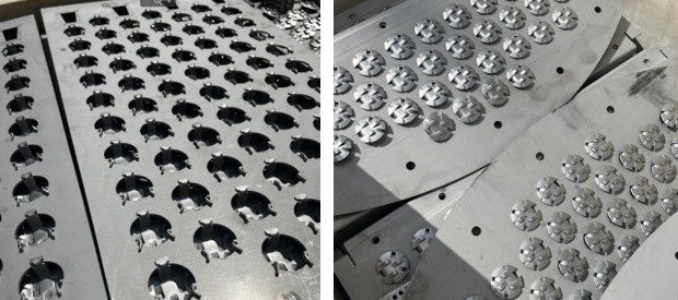 Supply of valve plates for a distillation column