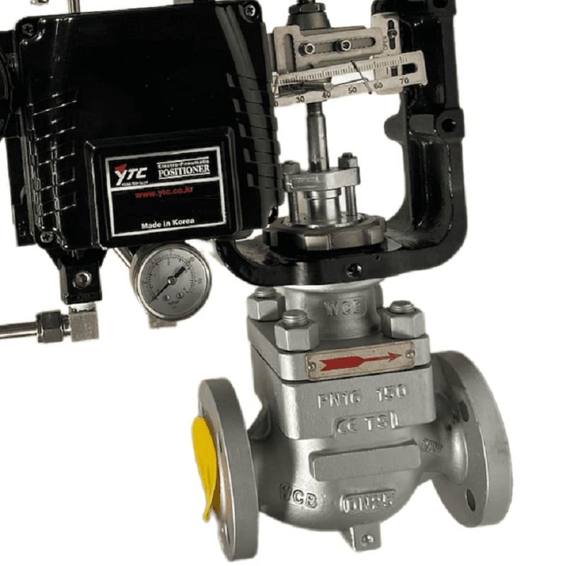 DN25 Pneumatically actuated control valve 10P11Y-DNx2516Z-L122C-C (CF8 ...