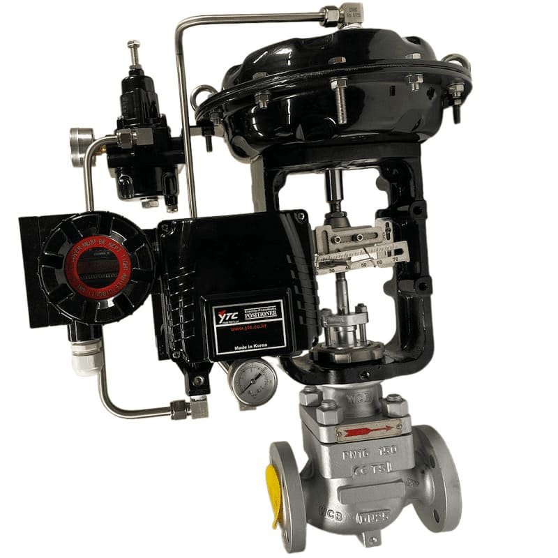 DN25 Pneumatically actuated control valve 10P11Y-DNx2516Z-L122C-C (CF8 ...