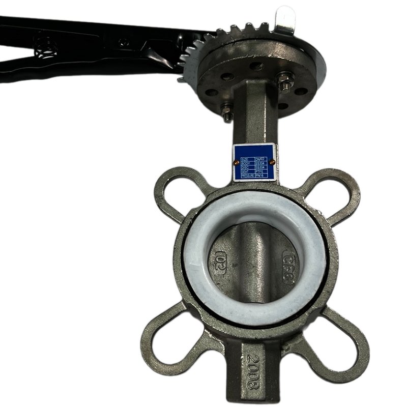 PN16 DN40 Butterfly valve, body and disc made of stainless steel AISI ...