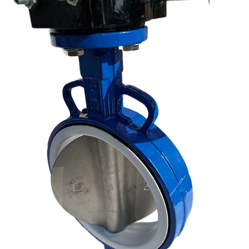 PN6 DN200 Butterfly valve, cast iron body, disc AISI 304, Seat: PTFE ...
