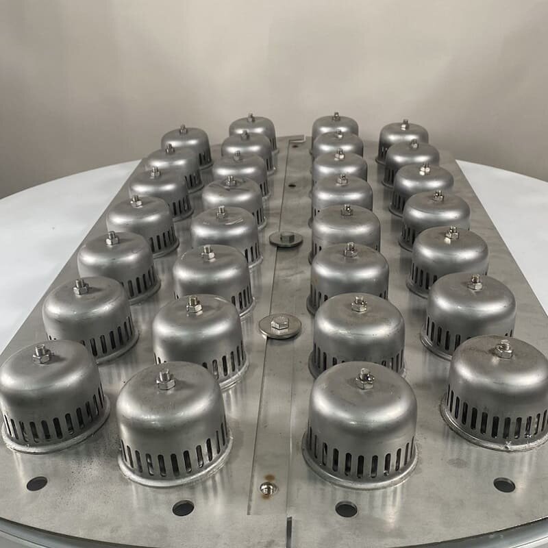 Bubble-cap column element, 1000 mm, made of AISI 304 stainless steel ...