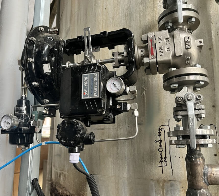 DN20 Pneumatically actuated control valve 10P11Y-DNx2016Z-L112C-C (CF8 ...